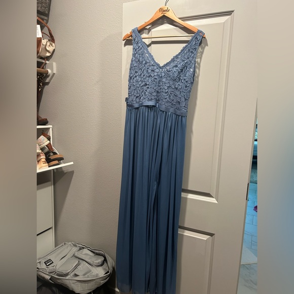 David's Bridal | Dresses | Steel Blue Dress From Davids Bridal | Poshmark